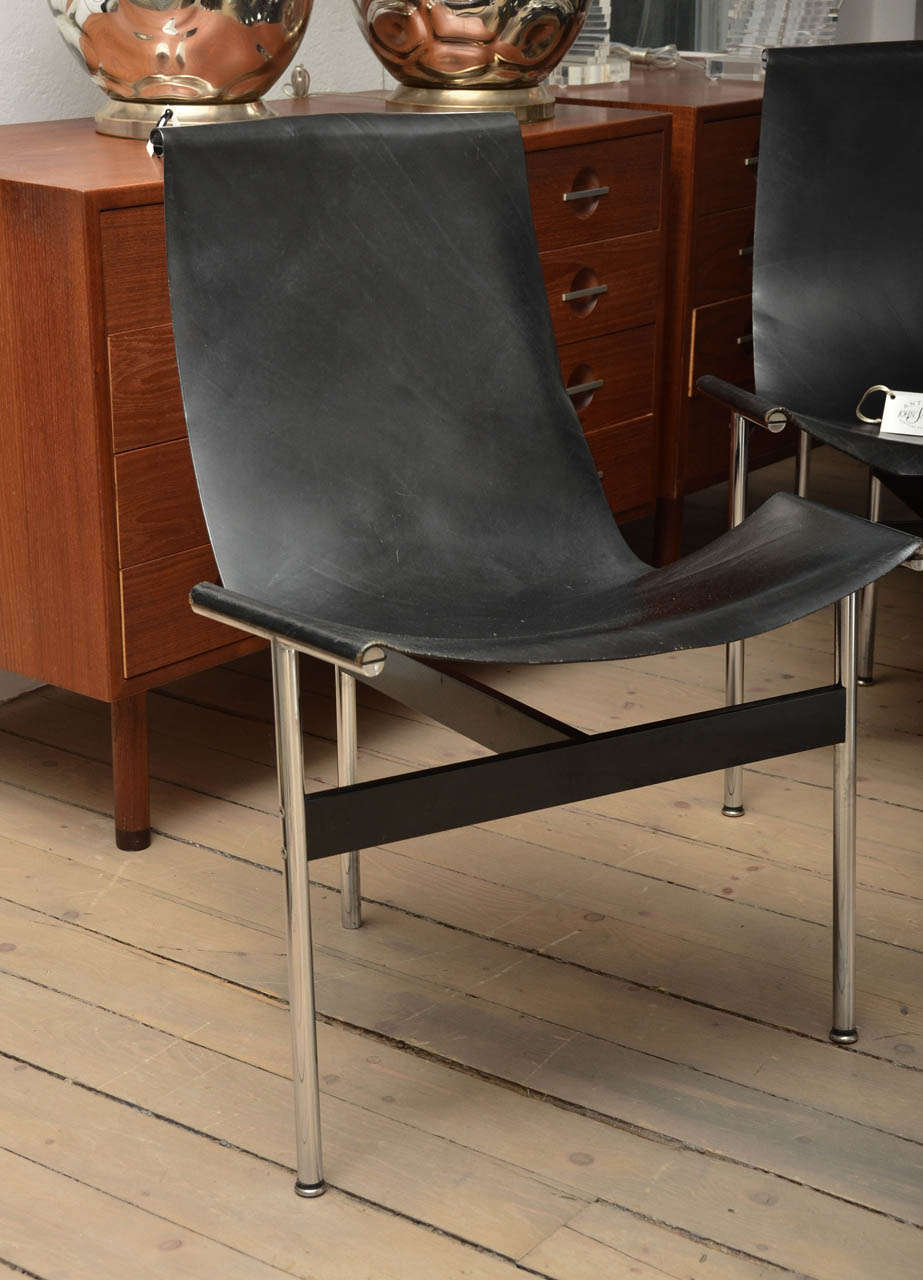 Katavolos Black Leather T-Chair at 1stDibs | t chair katavolos ...