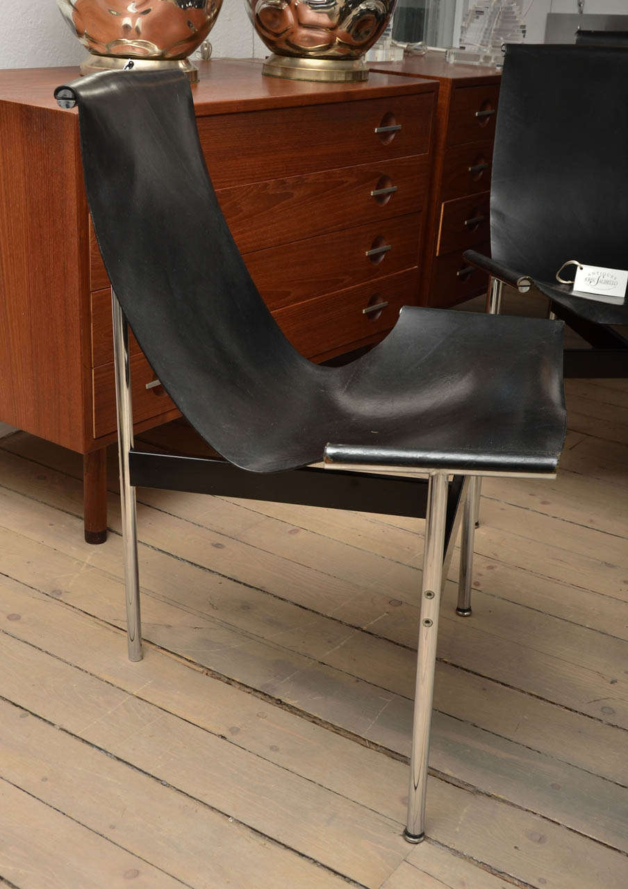 Katavolos Black Leather T-Chair at 1stDibs | t chair katavolos ...