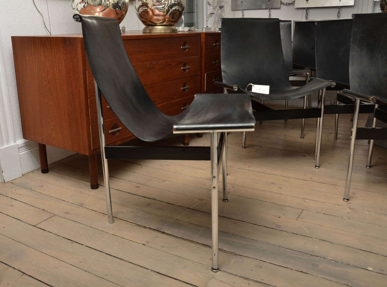 Katavolos Black Leather T-Chair at 1stDibs | t chair katavolos ...