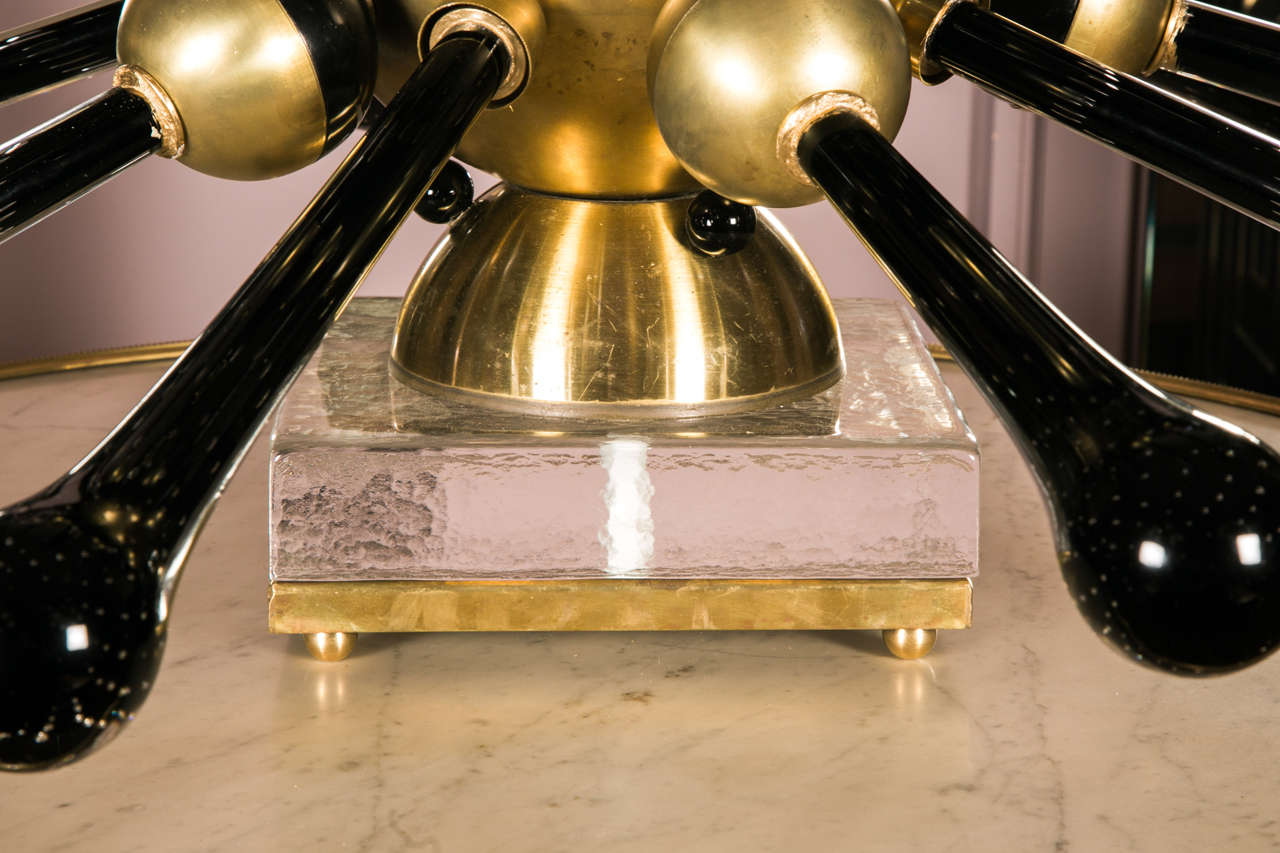 Unusual Pair of Murano Glass Table Lamps at 1stdibs