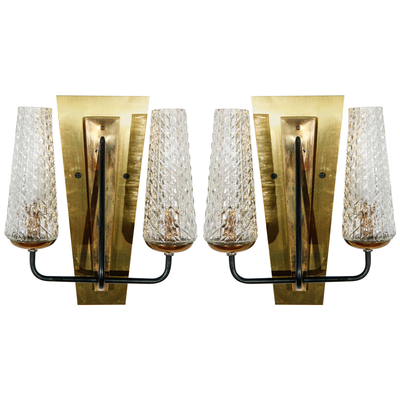Pair of Mid Century Capiz Shell Sconces at 1stDibs