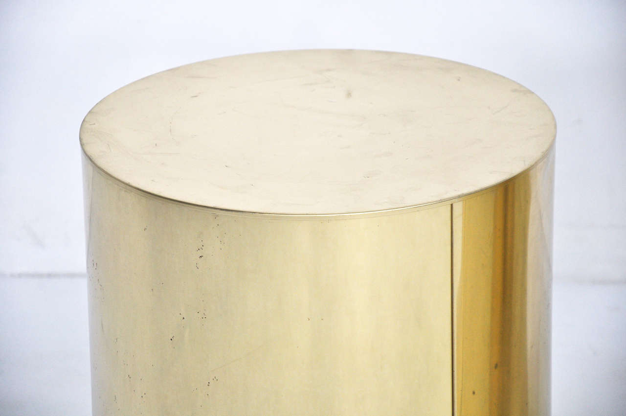 C. Jere Brass Drum End Tables at 1stDibs