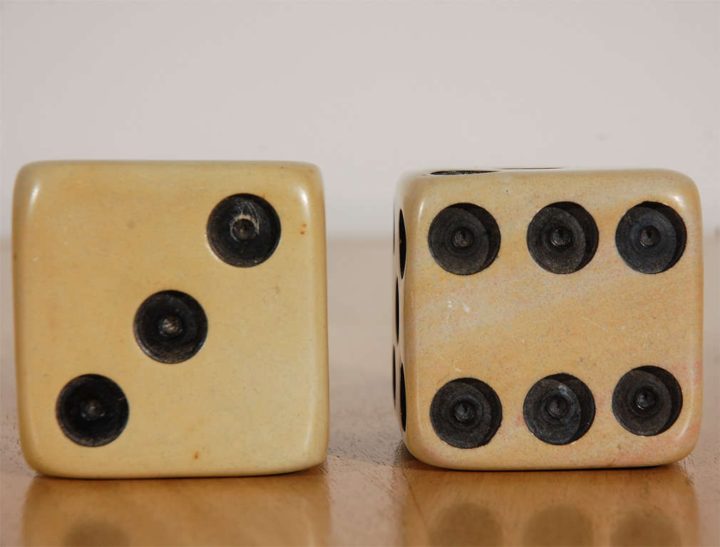 Pair of Large Marble Dice at 1stDibs
