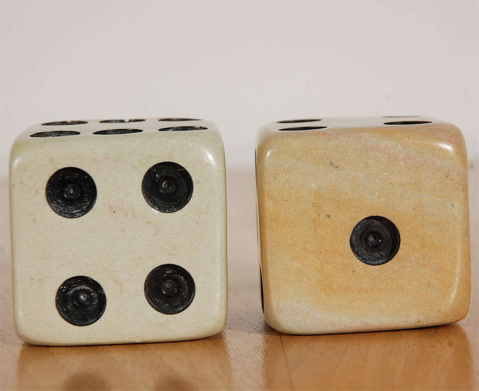 Pair of Large Marble Dice at 1stDibs
