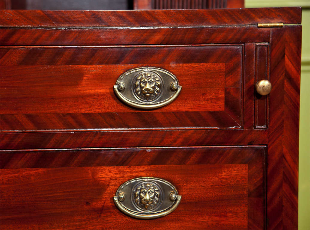 Hepplewhite Mahogany Secretary Desk at 1stDibs