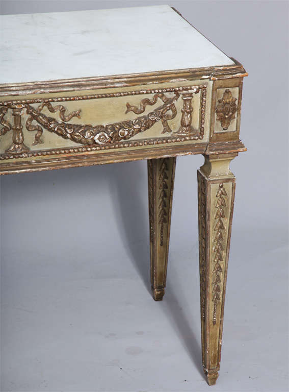 Antique Italian Marble Top Console Table at 1stDibs | marble top ...