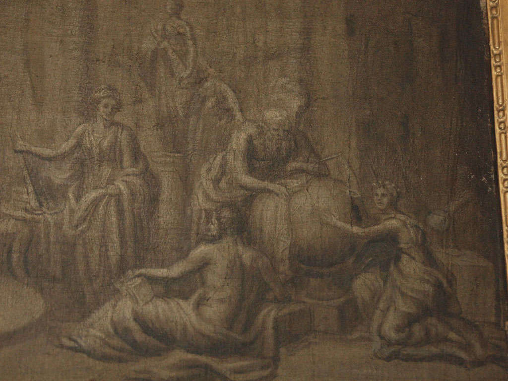 Grisaille painting on canvas For Sale at 1stDibs
