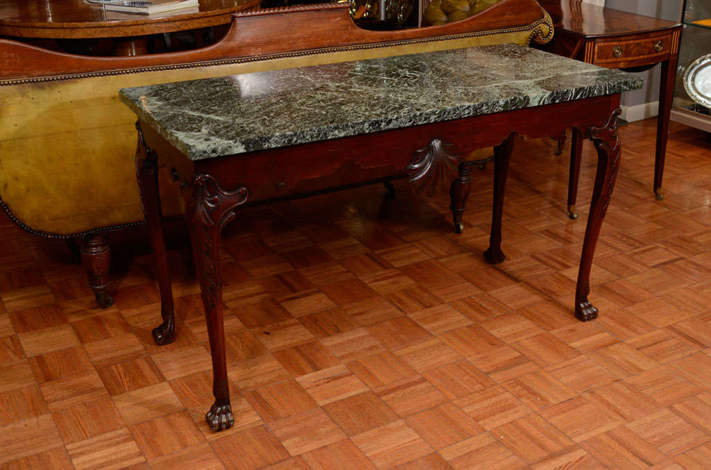 A Fine 18th Century Irish Mahogany Console Table With Connemara Marble ...