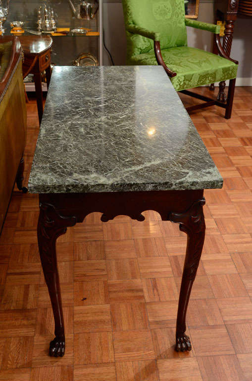 A Fine 18th Century Irish Mahogany Console Table With Connemara Marble ...