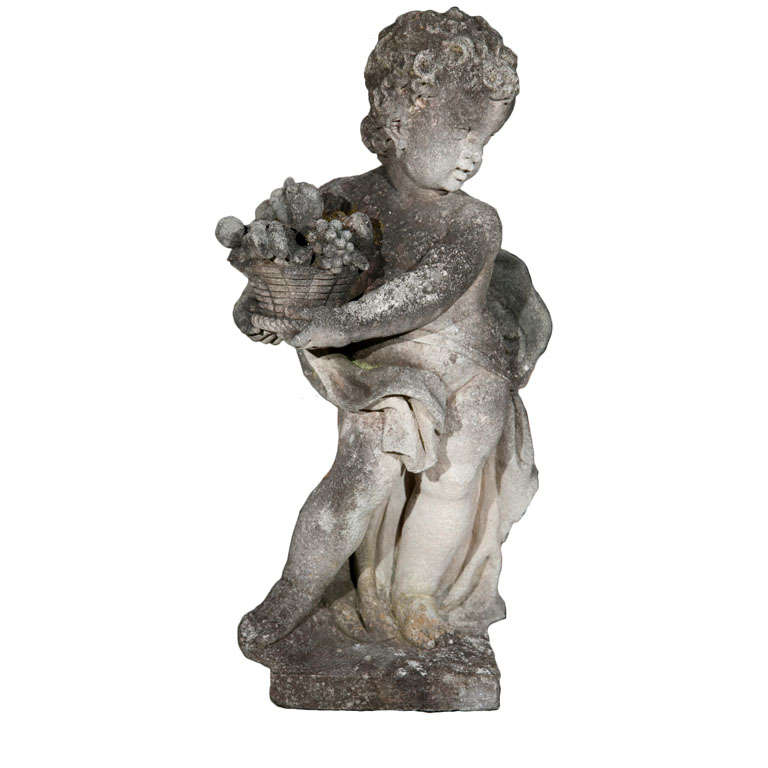Carved Limestone Statue of "Summer" at 1stDibs