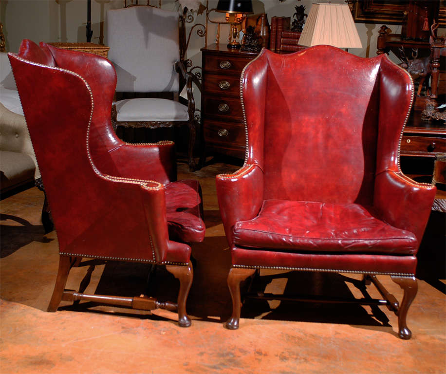 Pair of American Wing Chairs at 1stDibs