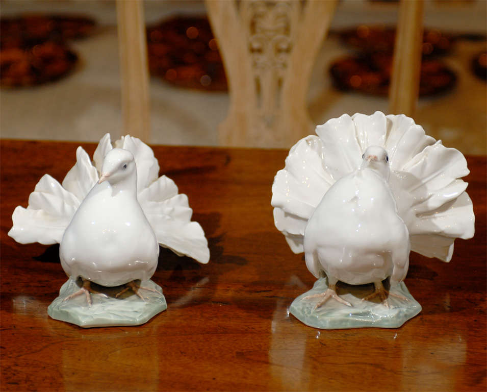Pair Of Mid C Rosenthal Porcelain Doves at 1stDibs