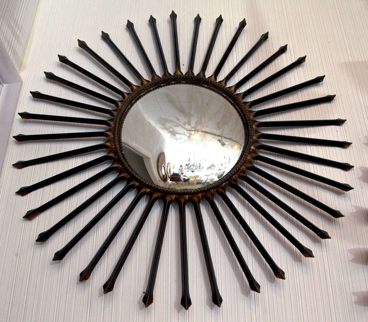 Metal Arrow Sun Ray Mirror For Sale at 1stDibs