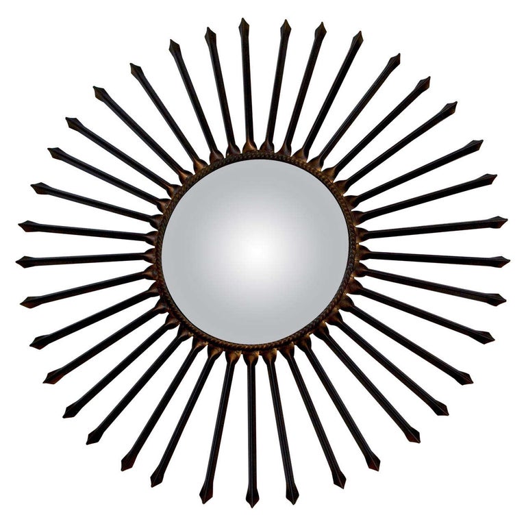 Metal Arrow Sun Ray Mirror For Sale at 1stDibs