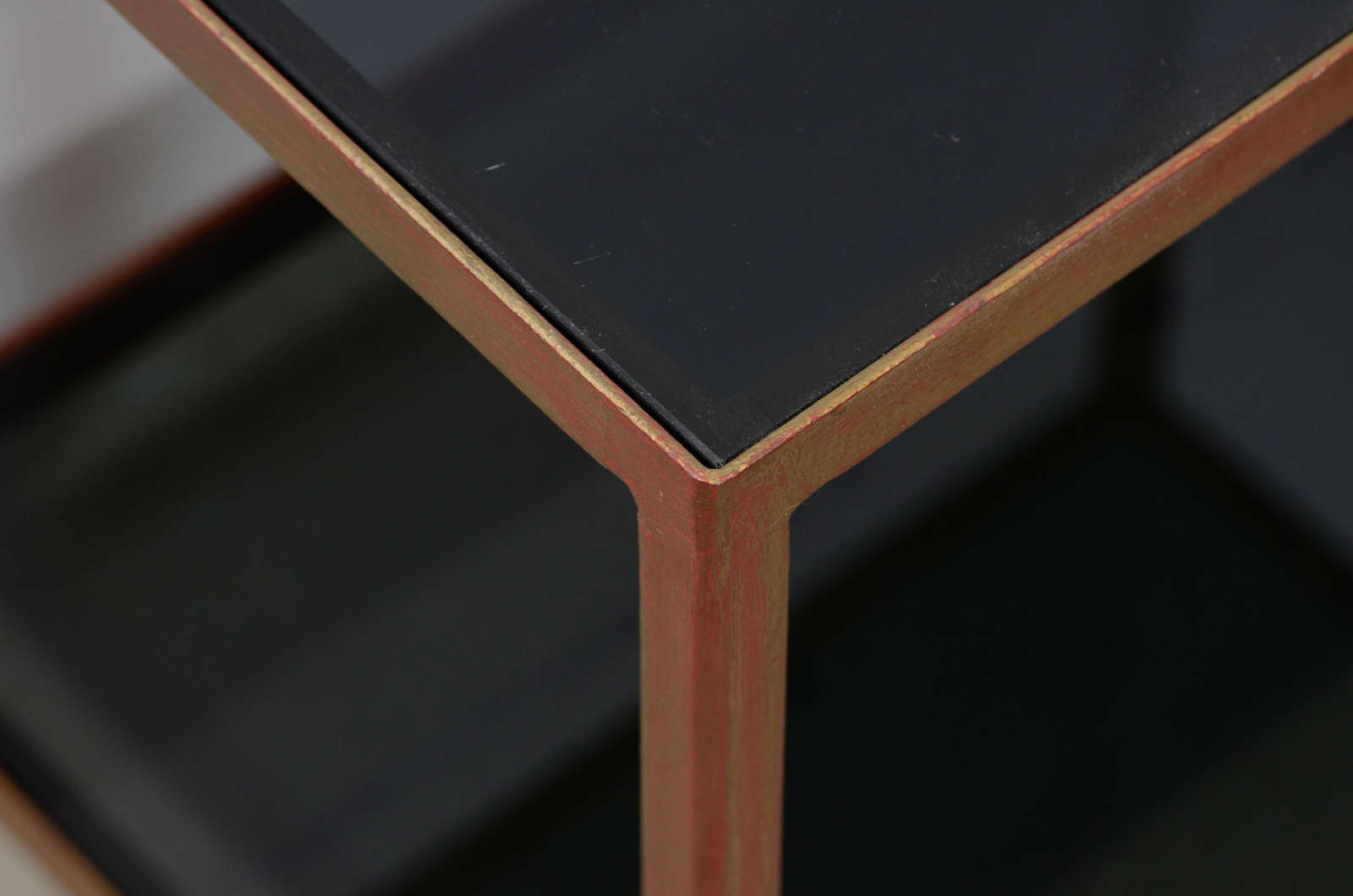 Marcelo Side Table with Dark Grey Glass For Sale at 1stDibs