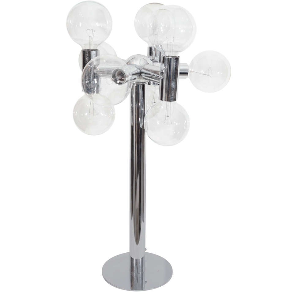 Robert Sonneman Chrome Molecule Lamp at 1stDibs