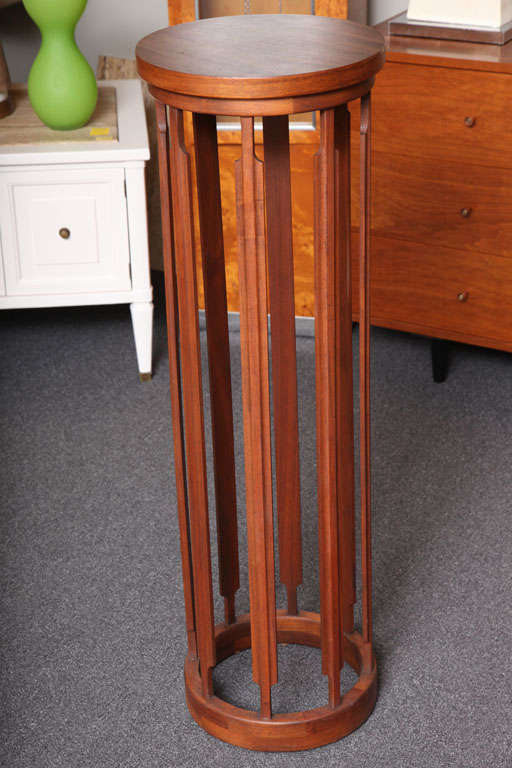 Unique Crafted Tall Teak Pedestal Stand at 1stDibs | tall pedestal ...