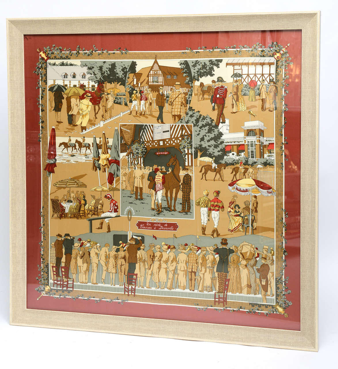 Vintage Hermes Equestrian Framed Scarf at 1stDibs | vintage hermes ...