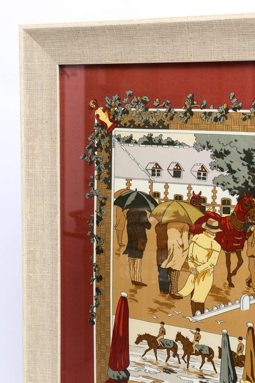 Vintage Hermes Equestrian Framed Scarf at 1stDibs | vintage hermes ...