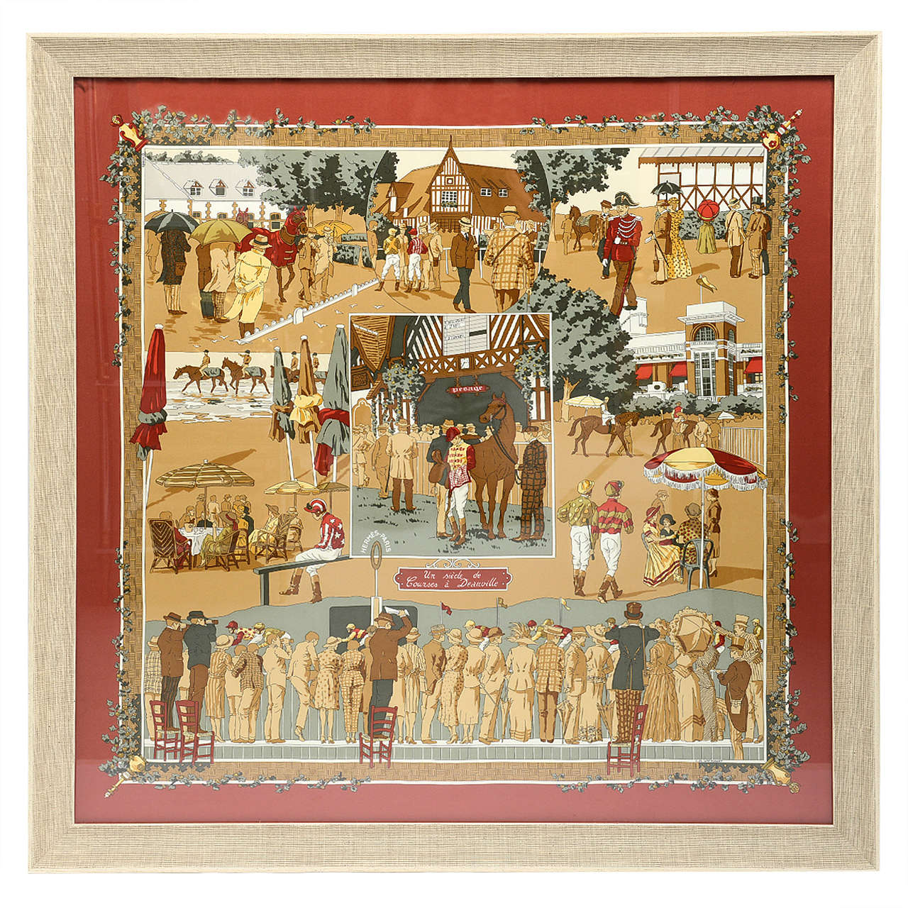 Vintage Hermes Equestrian Framed Scarf at 1stDibs | vintage hermes ...