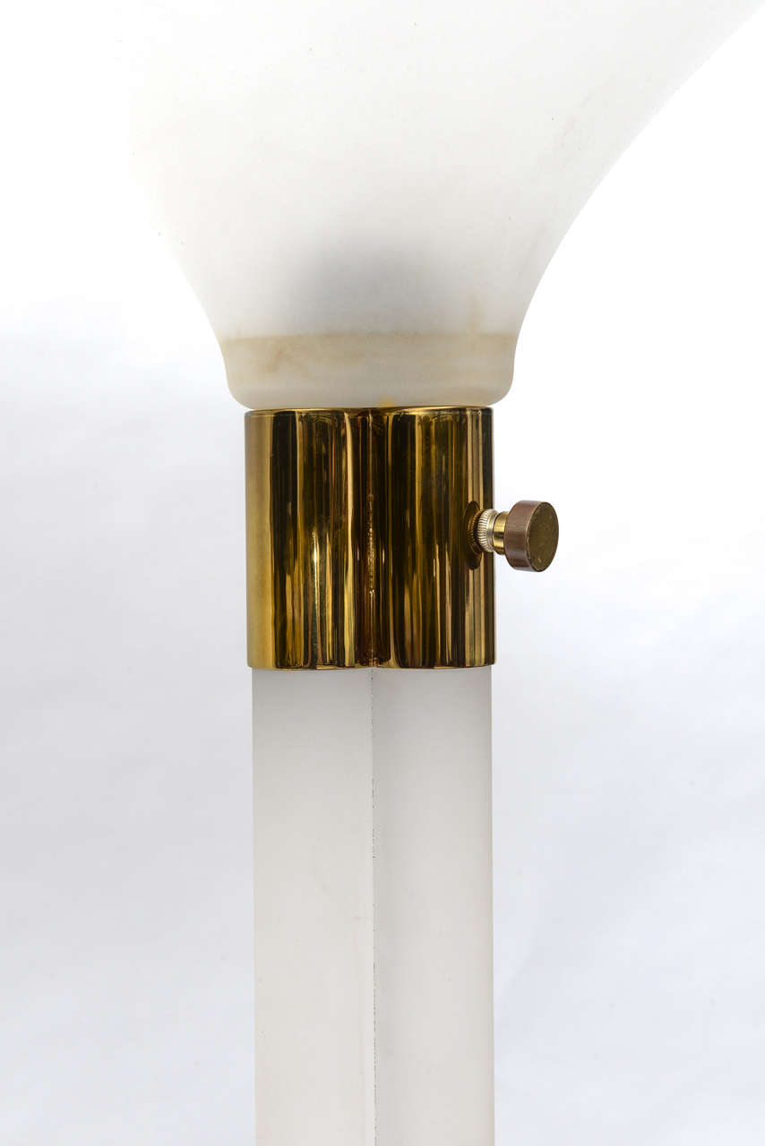 Pair of Karl Springer Torchieres at 1stDibs