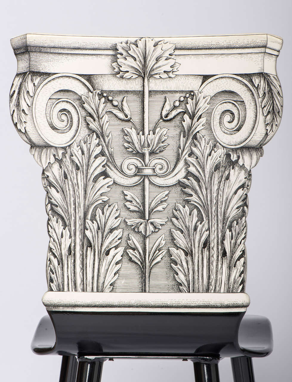 Atelier Fornasetti Pair of “Capitello Corinzio” Chairs at 1stDibs