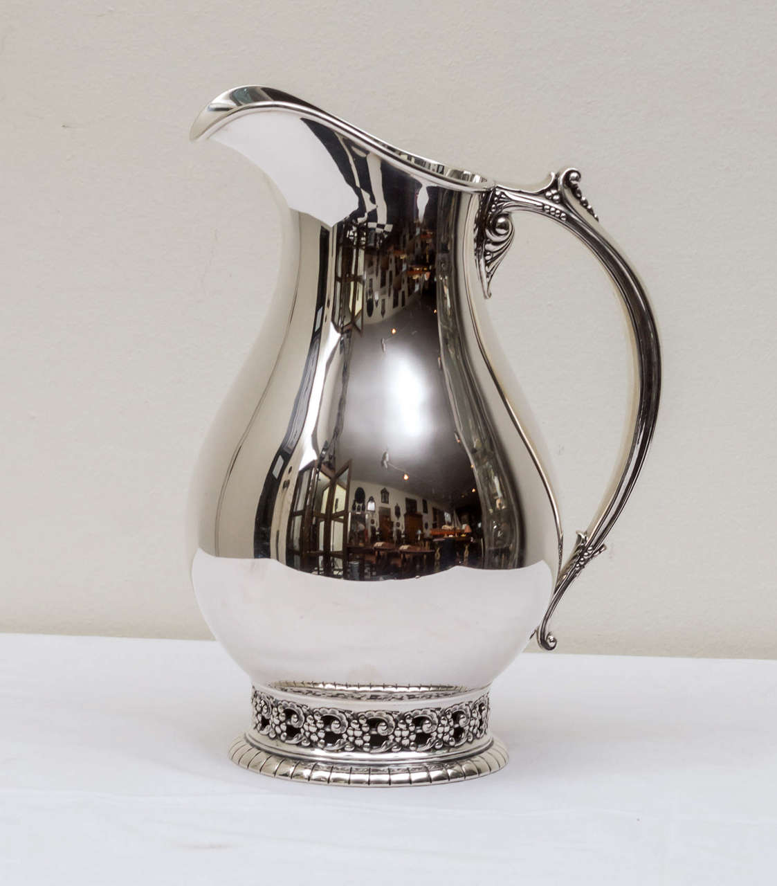 Sterling Silver Water Pitcher by Wallace and Co. at 1stDibs