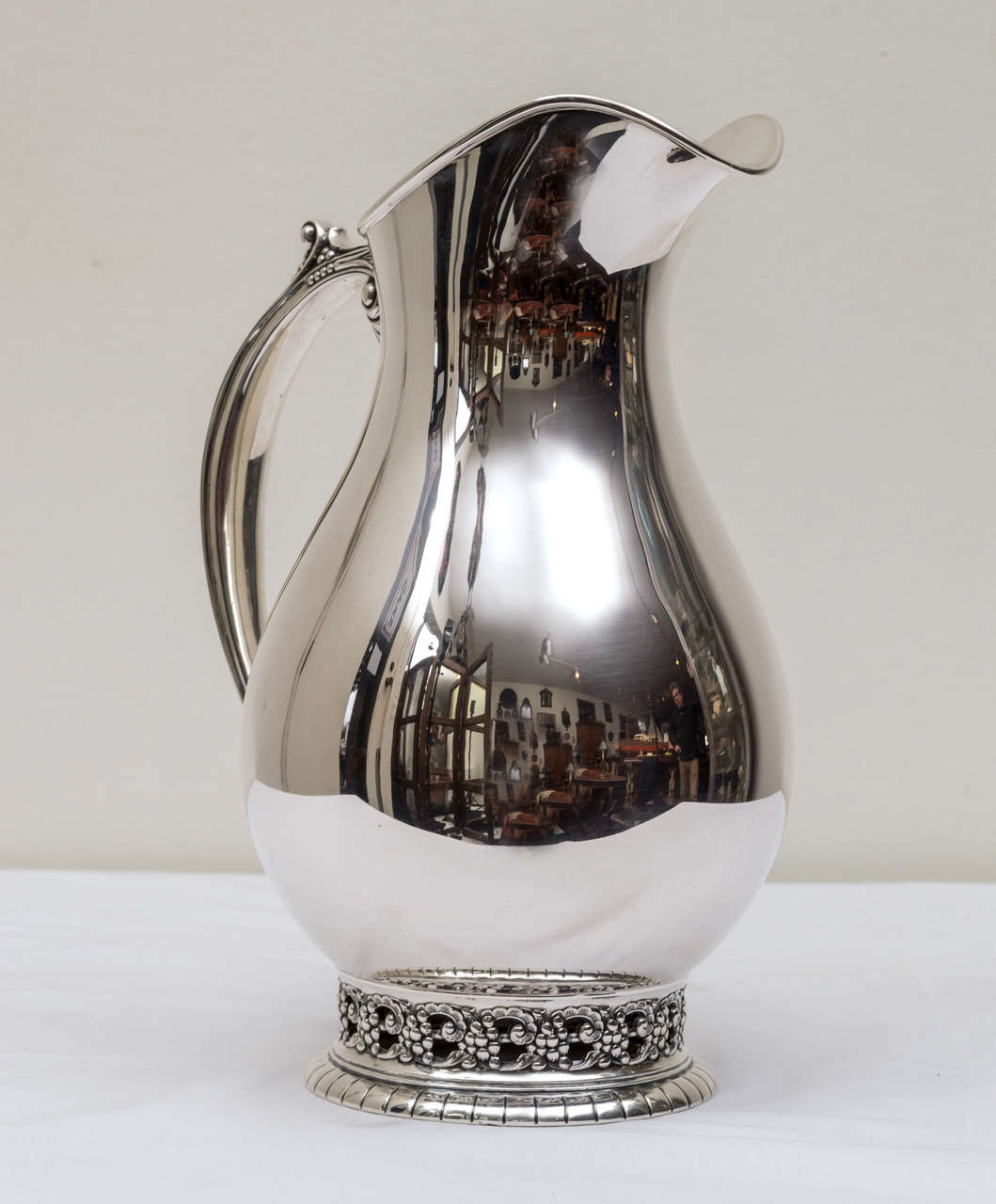 Sterling Silver Water Pitcher by Wallace and Co. at 1stDibs