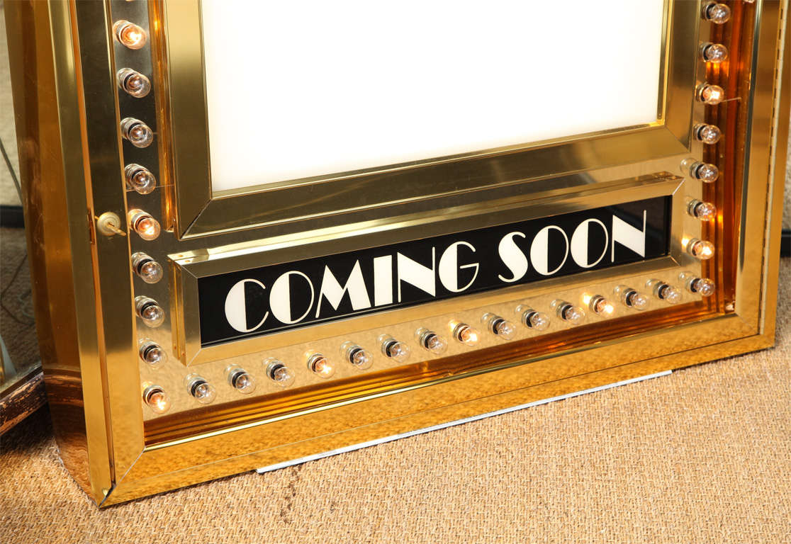 Original Hollywood "Coming Soon" Illuminated Marquee Theatre Box at ...