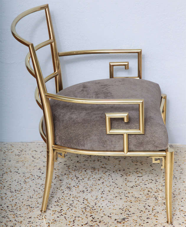 Solid Brass Greek Key Chair at 1stDibs | greek key chairs, greek key ...