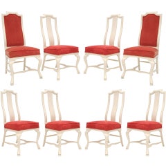 Queen Anne-Style Fiddle-Back Chair in Mahogany w/ Upholstered Slip Seat ...