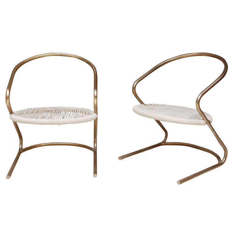 Pair of Indoor/Outdoor Rope Chairs at 1stDibs