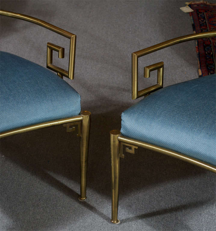Mastercraft Greek Key Lounge Chairs at 1stDibs | greek lounge chair