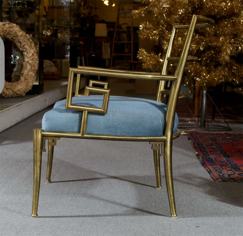 Mastercraft Greek Key Lounge Chairs at 1stDibs | greek lounge chair