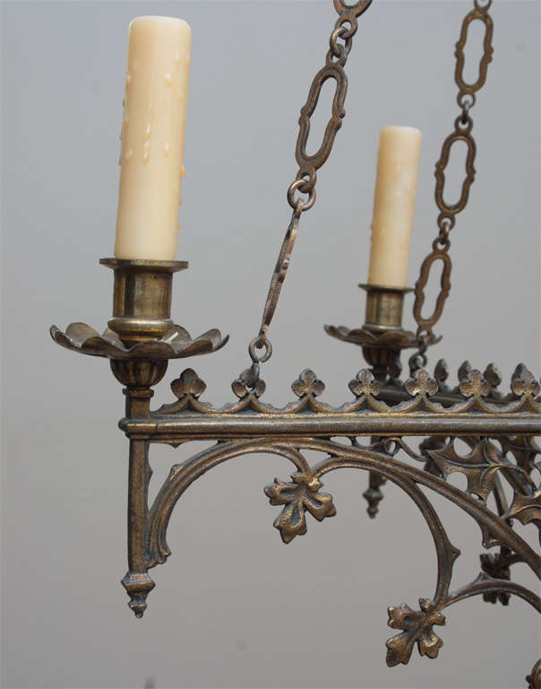 Pair of Continental Gothic Style, Four-Light Chandeliers at 1stDibs ...