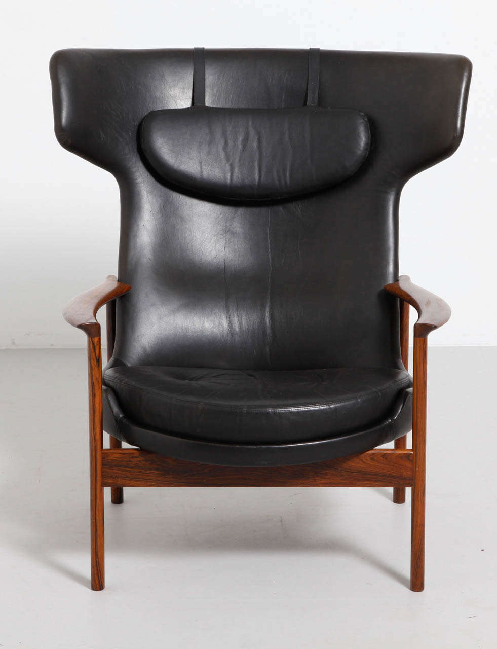 Large Wing Back Lounge Chair Designed by Ib Kofod-Larsen, Denmark For ...