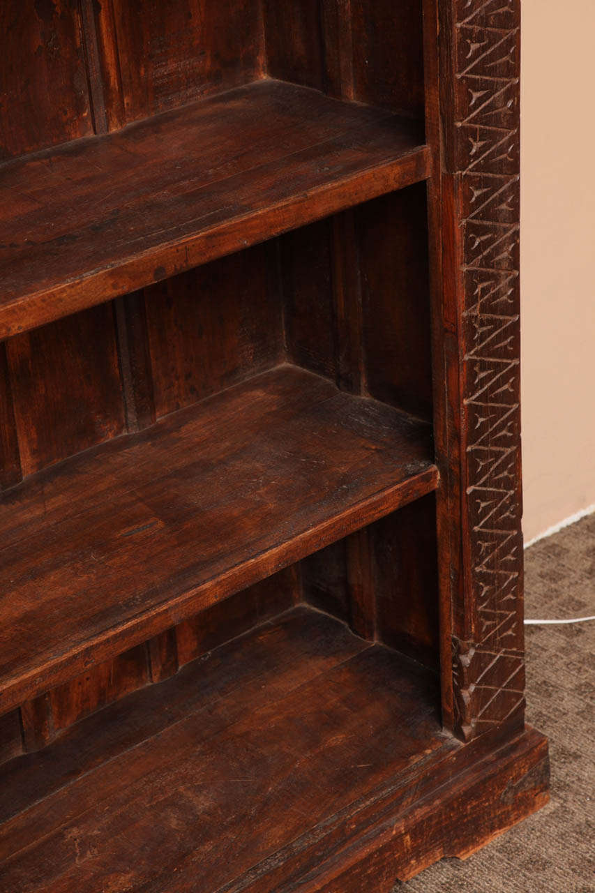 Tall Carved Wood Open Bookcase with Shelves from the Island of Java at ...