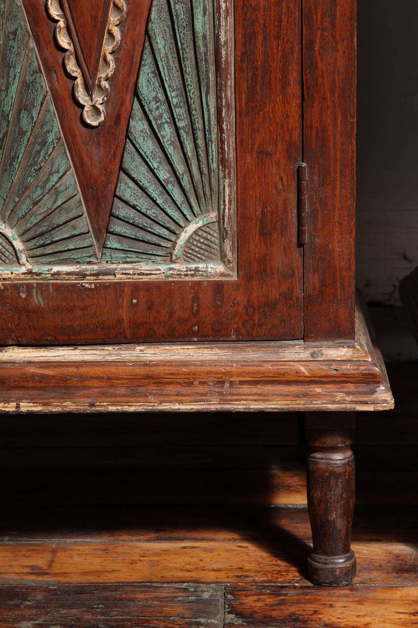 Early 20th Century Two-Door Painted Teak Javanese Cabinet with Diamond ...