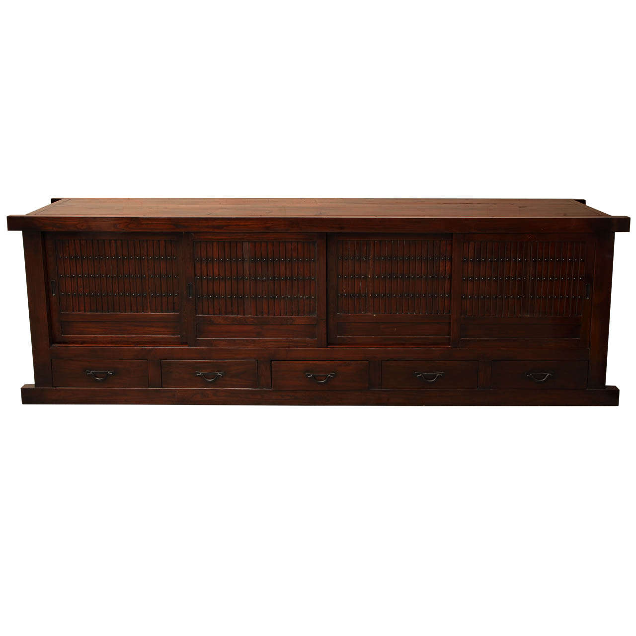 Japanese Style Elmwood Mizuya Dansu Buffet with Sliding Doors and ...