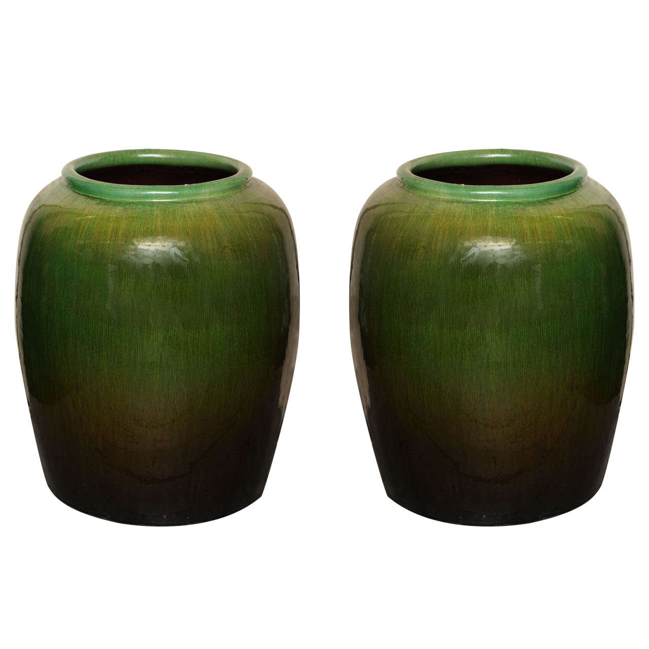 Tall Black Antique Chinese Ceramic Jar at 1stDibs