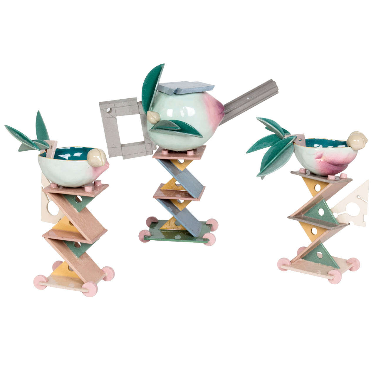 Peter Shire Memphis Group California Art Pottery Rare Early "Peach Tea ...