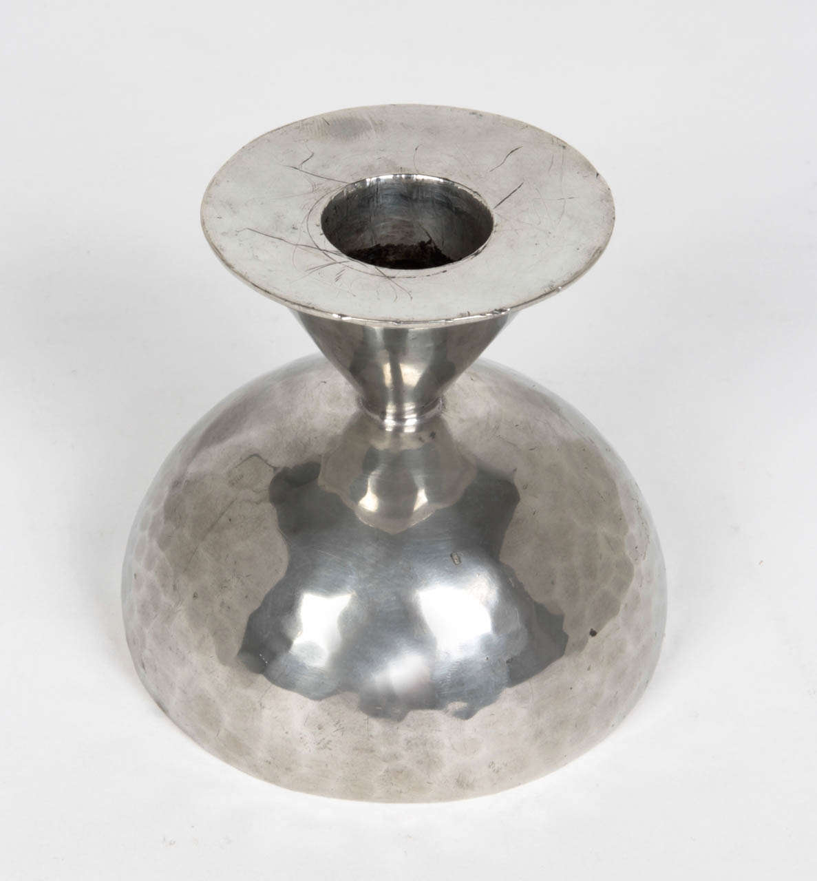 Karl Raichle/Bauhaus Hand Hammered Pewter Candlestick Circa 1928 For ...