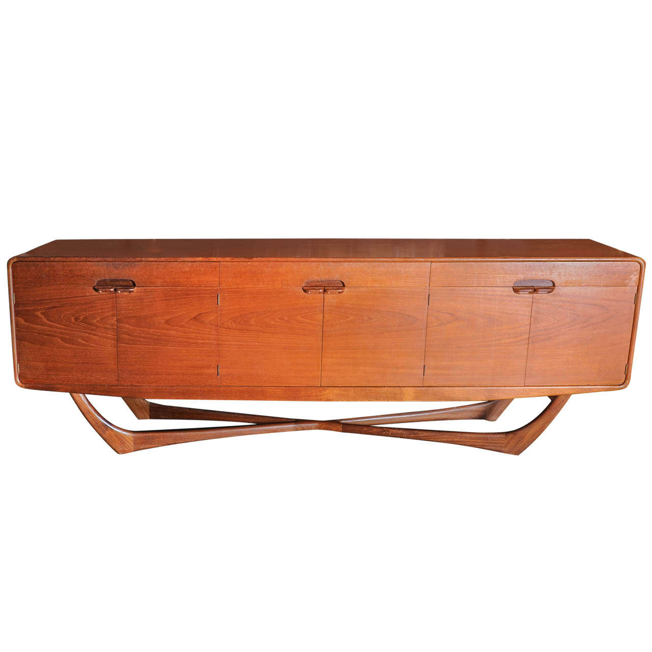 Stunning Cross Leg Sideboard Credenza by Beithcraft at 1stDibs