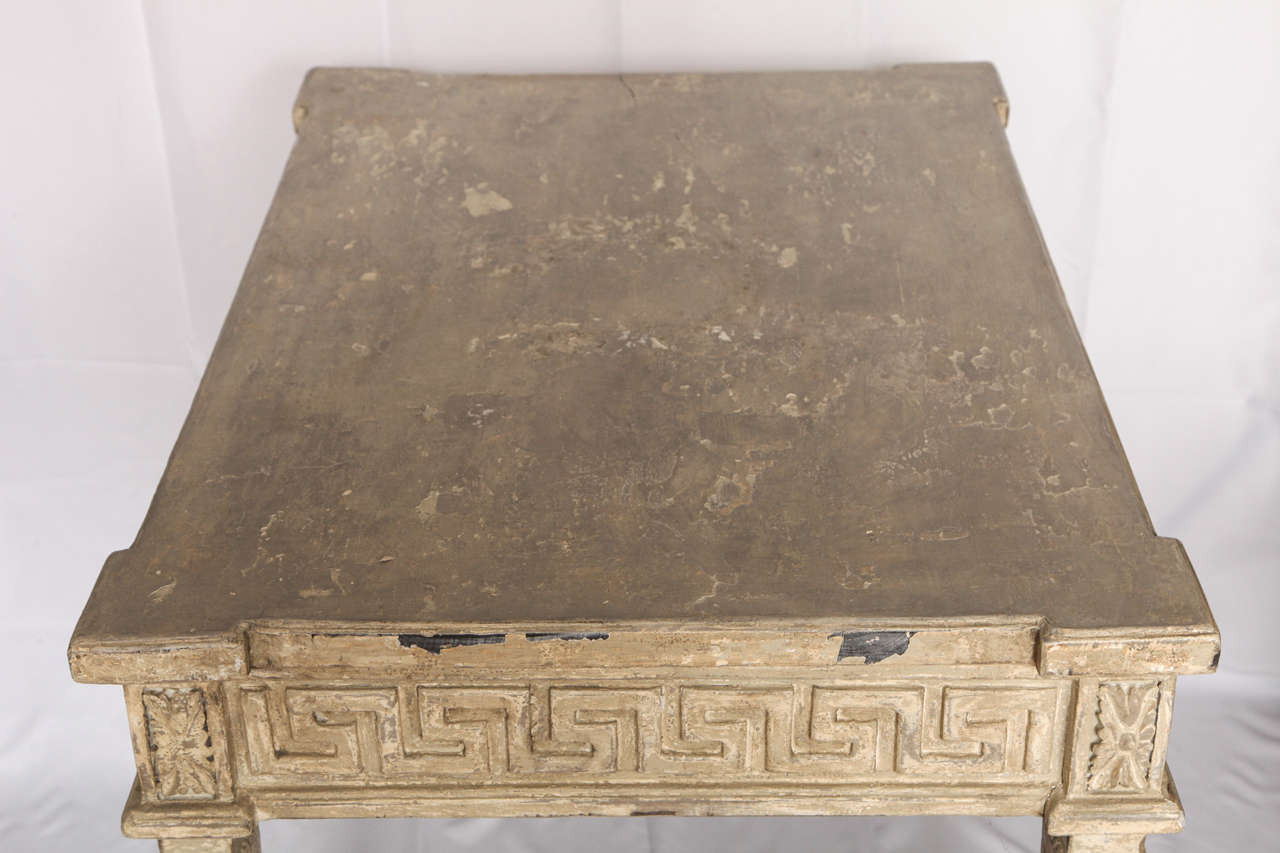 Pair of Continental Painted Neoclassical Style Greek Key Tables at 1stDibs