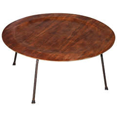 Early 1950's Charles and Ray Eames CTM Walnut and Wrought Iron Coffee Table For Sale at 1stDibs