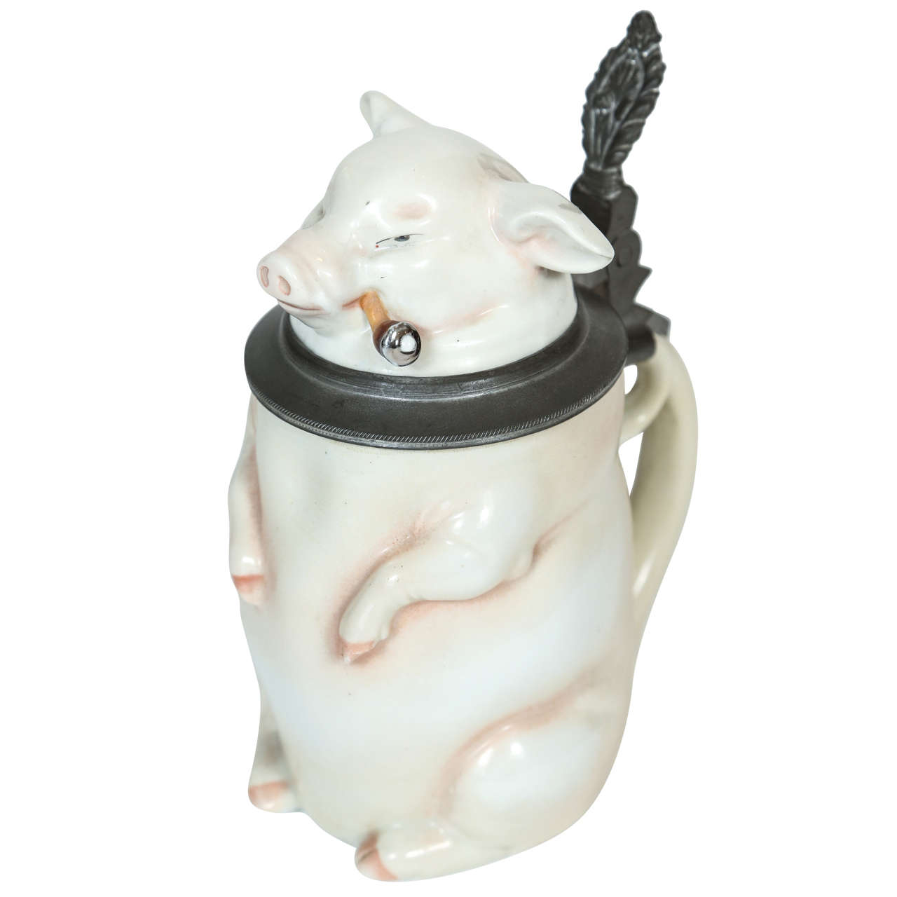 Vintage German Pig Stein at 1stDibs | pig stine, pigstine, pigstein