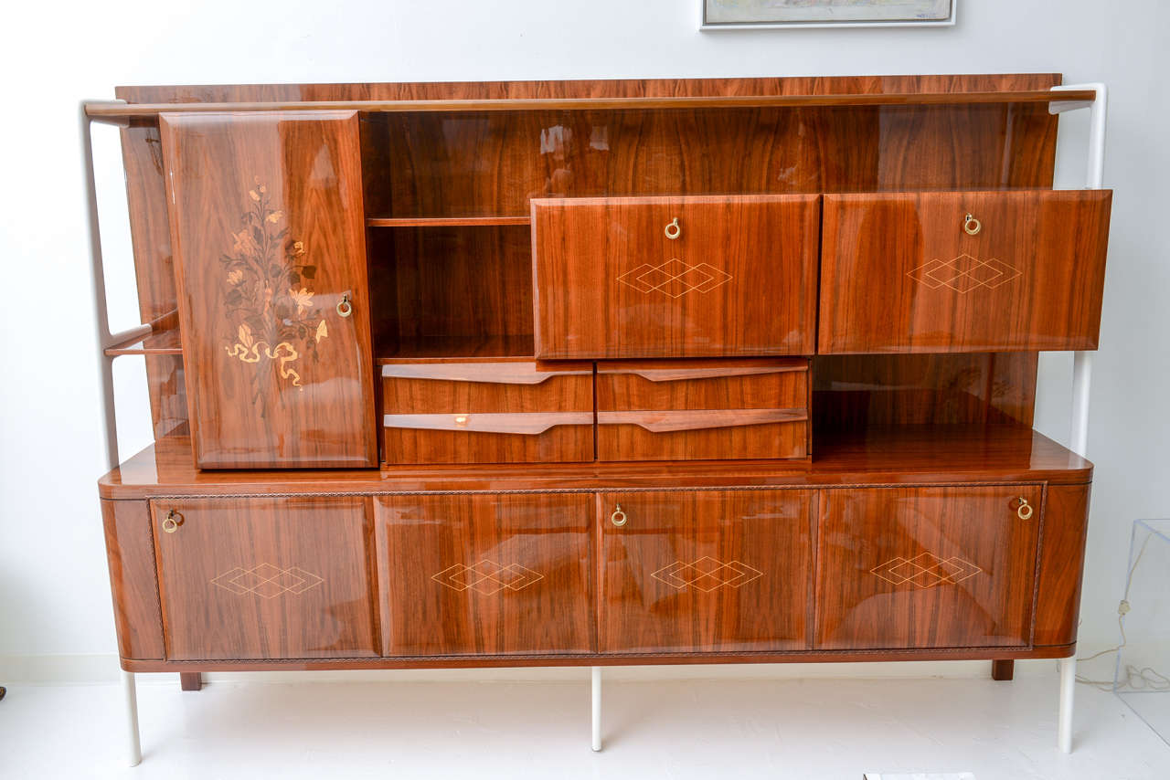 Stunning Mid-Century Italian Wall Unit at 1stDibs