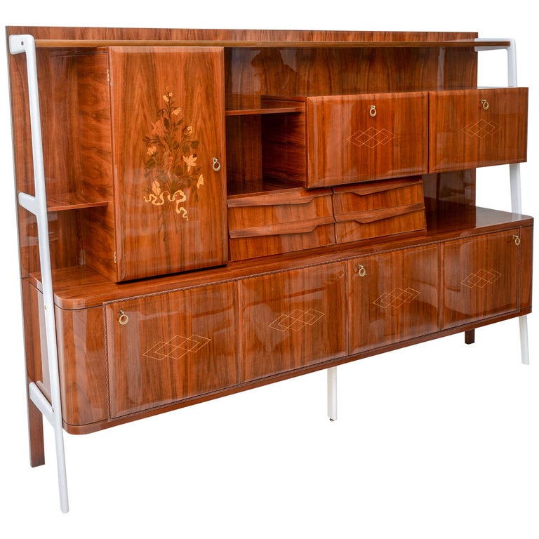 Stunning Mid-Century Italian Wall Unit at 1stDibs