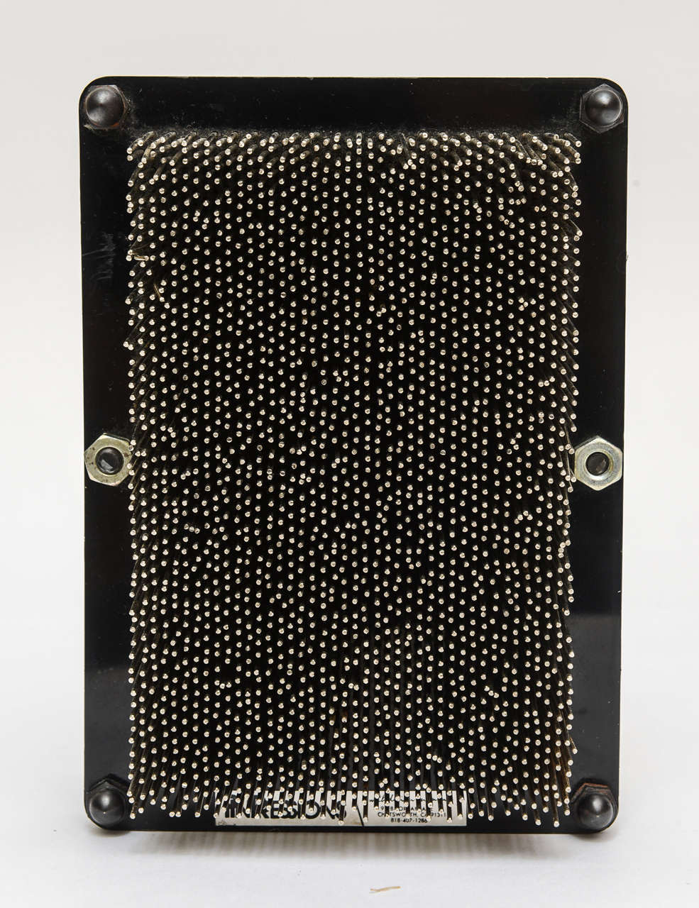 Vintage Steel Pin Imprint Puzzle Metal and Lucite Sculpture at 1stDibs ...