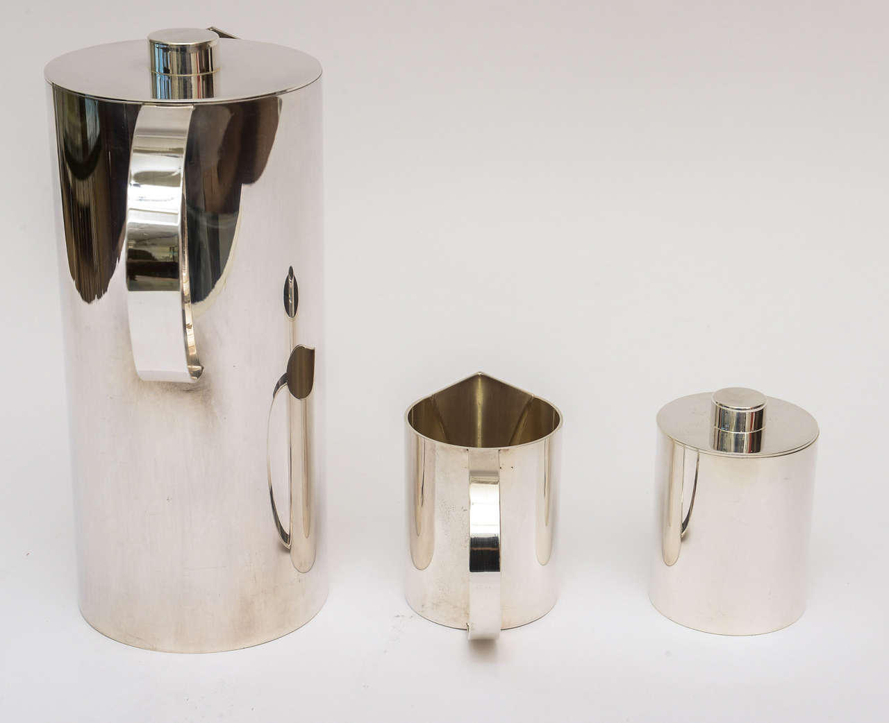 Swid Powell for Calvin Klein Silver Plate Three-Piece Coffee Service ...